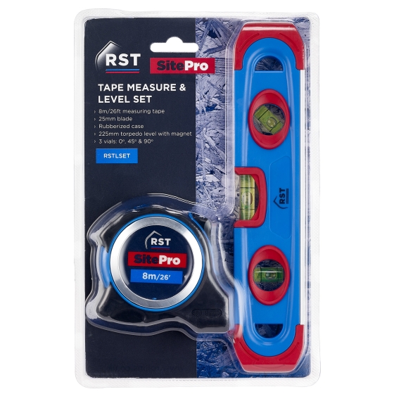 RST SitePro Torpedo Level and Tape : Rollins & Sons (London) Ltd